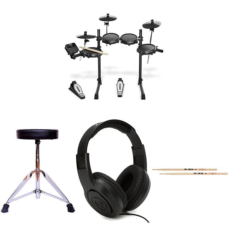 Alesis Turbo Mesh Electronic Drum Set Essentials & Headphones | Reverb
