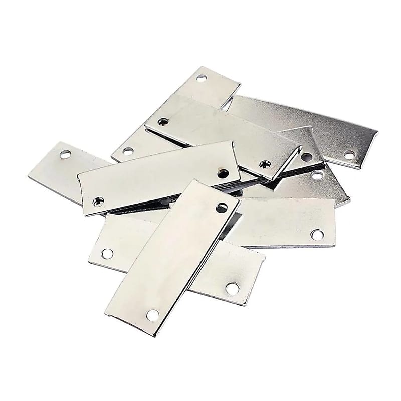 10 Piece Metal Guitar Dual Rail Pickup Plates Base in Chrome | Reverb