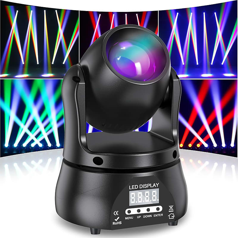 Mini 60W Beam Moving Head Stage Lights, Rgbw Led Party Lights | Reverb