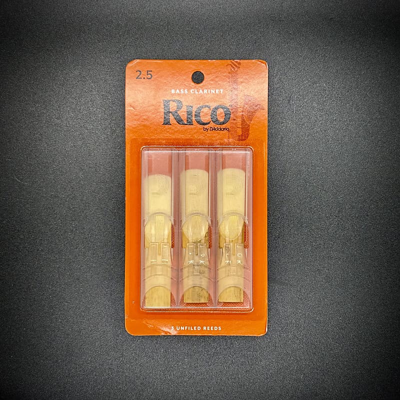 Rico Bass Clarinet 2.5 Reeds - 3 pk | Reverb