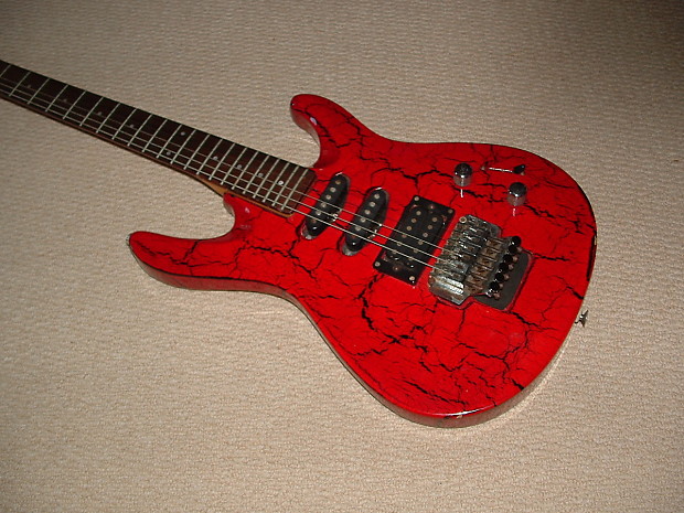 Washburn KC-40V Chicago Series 1990 Red Crackle | Reverb