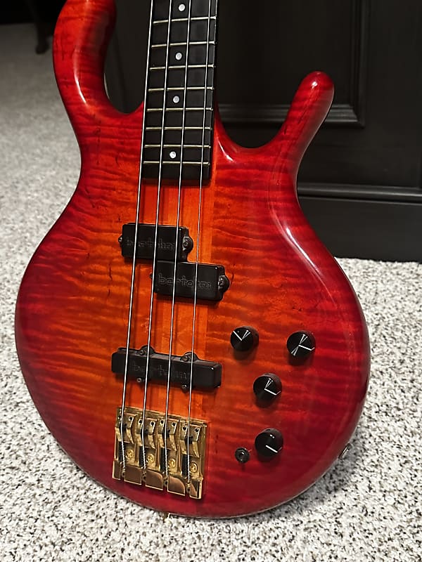 Pedulla MVP 2002 5A Flame Amber Sunburst | Reverb