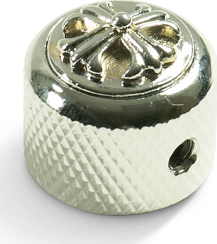 Q-Parts Knobs With Cross Inlay - Dome Chrome | Reverb
