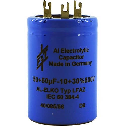 F&T Multisection Can Electrolytic Capacitor 50/50uf @ 500 VDC | Reverb
