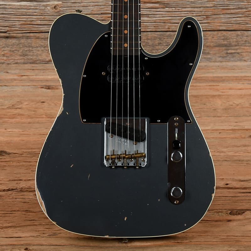 Fender Custom Shop HS Telecaster Custom Aged Charcoal Frost | Reverb
