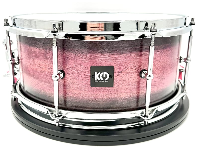 Kings Custom Drums Pink and Black Fade Birch Snare (6.5” x | Reverb