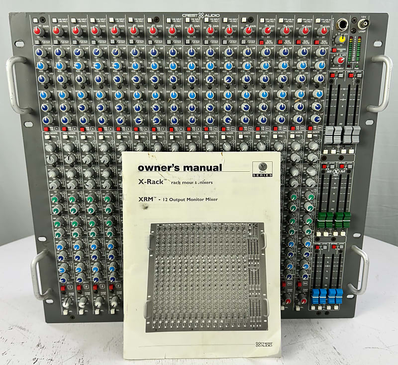 Crest Audio X-Rack XRM 20 Channel Mixer 12 Mono + 4 Stereo | Reverb