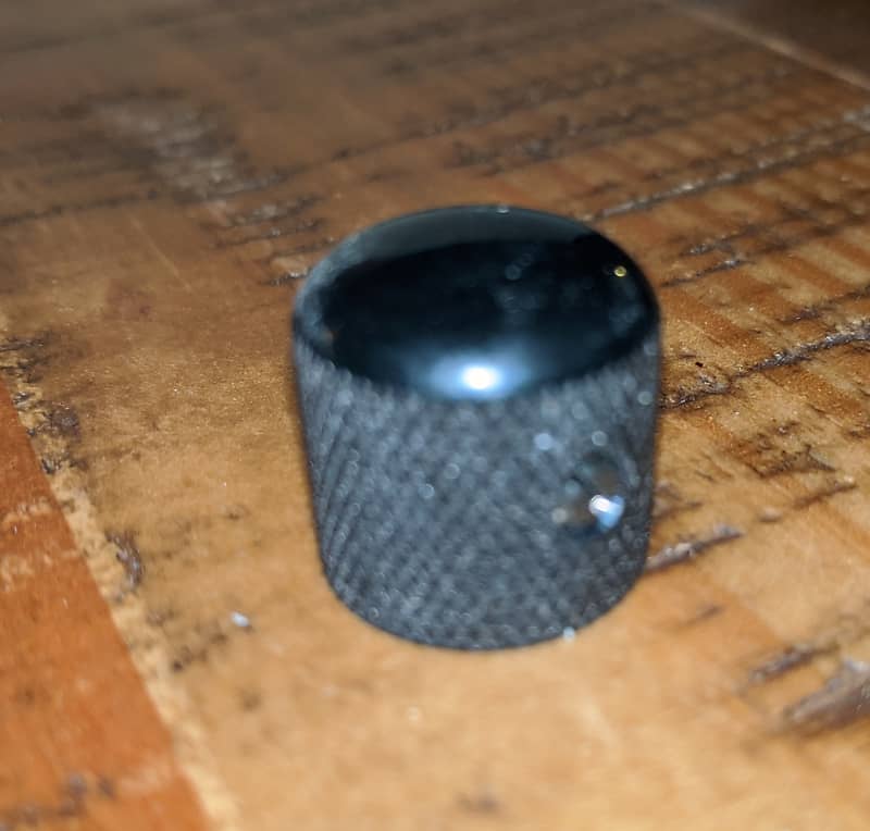 OEM Single Gotoh Black Knurled Guitar/Bass Dome Knobs | Reverb