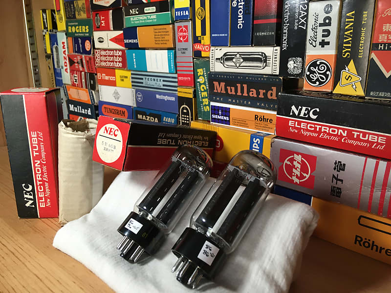 2 Matched Black Plate NEC Nippon Japan 5U4GB Audio Tubes + OE | Reverb