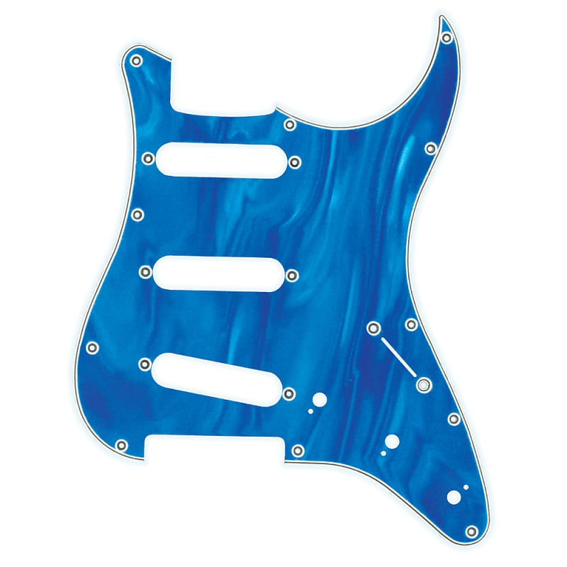 X-Guards Strat Pickguard SSS Std. Blue Moire | Reverb