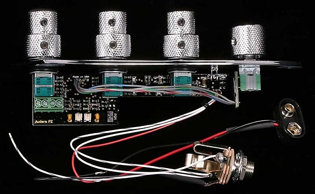 Audere Onboard Active Bass Preamp with Jazz Plate | Reverb