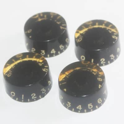 Vintage 1970's Gibson Les Paul Custom Barrel Knobs Black SG | Reverb