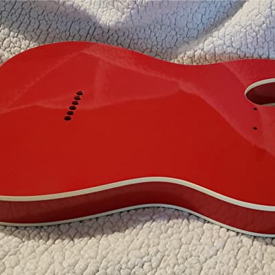 My last USA made double bound,fiesta red Thin line Tele body. | Reverb