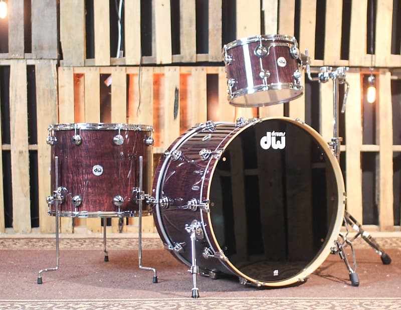 DW Collector's Deep Purple Stain over Super Curly Drum Set - | Reverb