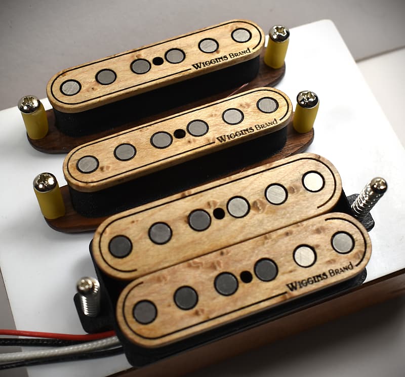Wiggins Brand HSS Strat pickup set, Birdseye Maple, Texas | Reverb
