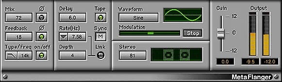 Waves MetaFlanger (Download) Classic Tape Flanging Effects | Reverb