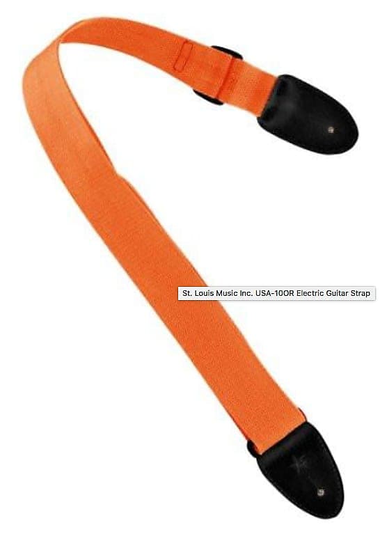 Orange - Union Station Nylon Guitar / Bass Strap | Reverb
