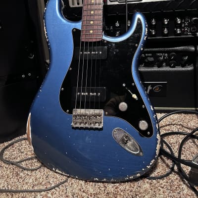 MJT Musikraft Strat Style guitar Mojotone noiseless P90 | Reverb