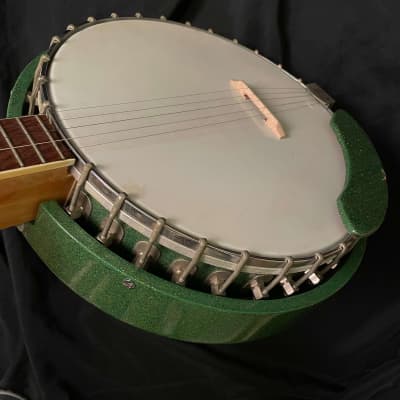 Kent 5-string banjo 1970's - Green Sparkle | Reverb
