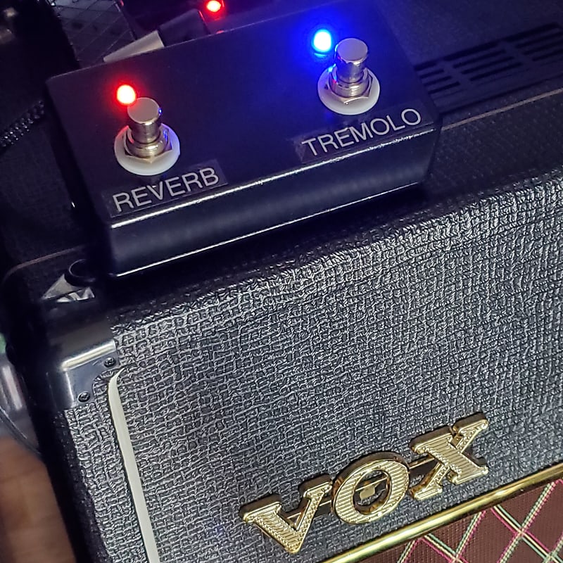 Custom AC15 or AC30 Red/Blue LED Black (Vox VFS2A Style) | Reverb