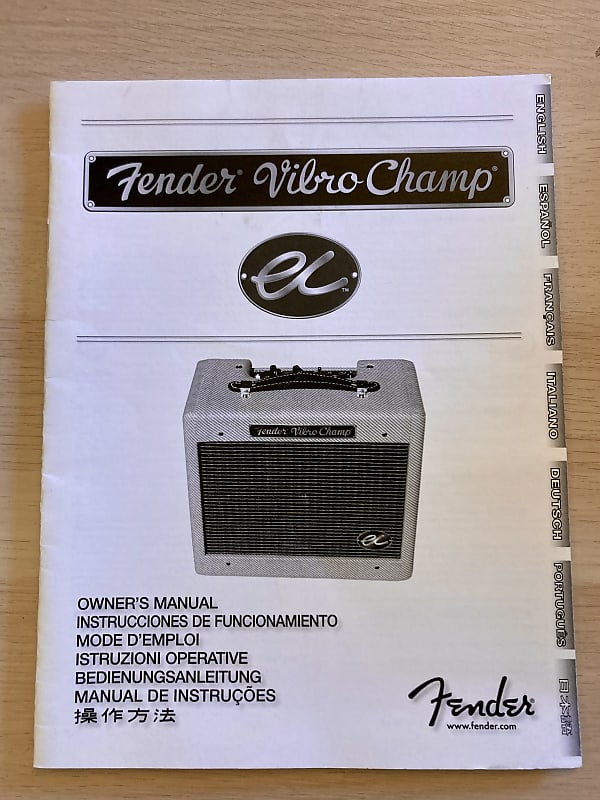Fender Fender EC Vibro-Champ owners manual | Reverb