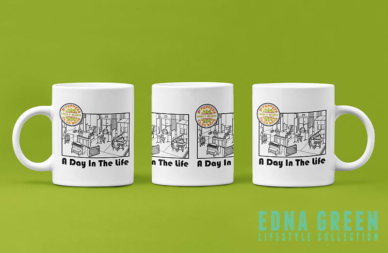 Edna Green Beatles A Day in The Life Mug White | Reverb