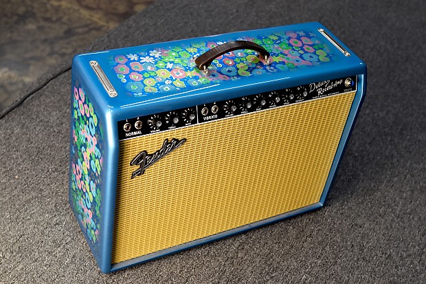 Fender Limited Edition Deluxe Reverb Blue Floral | Reverb
