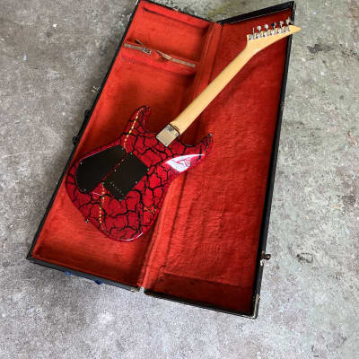 Jackson Charvel Charvette c 1986 - Red crackle original | Reverb