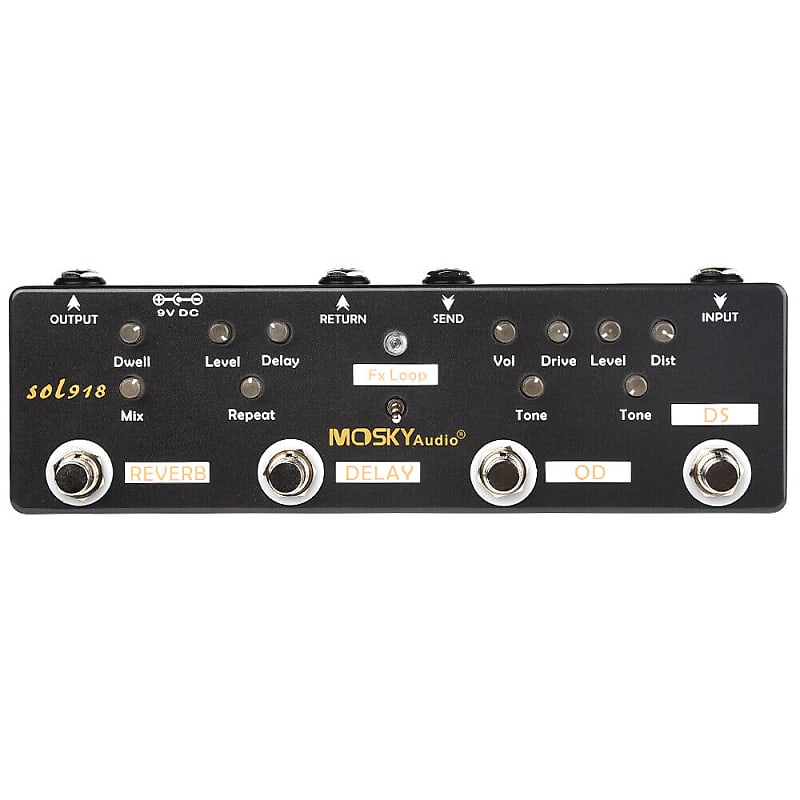 MOSKY Sol918 Guitar Multi Effect Pedal Reverb Delay FX Loop | Reverb