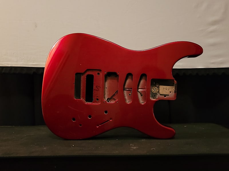 Fender HM 1989 Chrome Red Guitar Body | Reverb UK