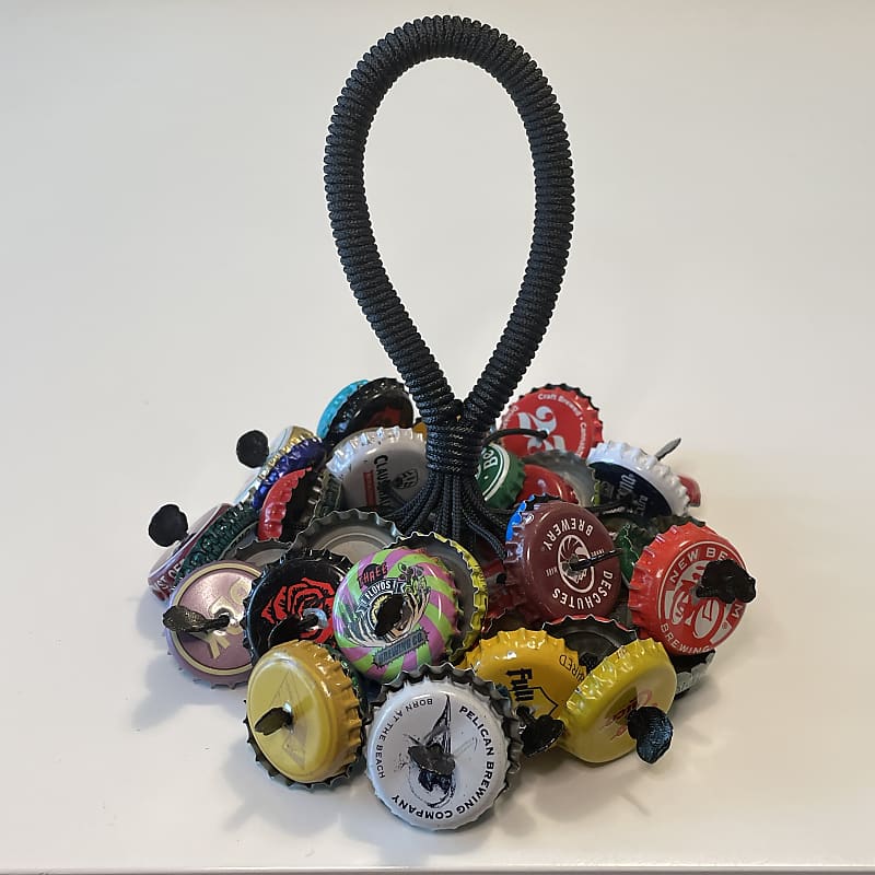 Upcycled Percussion - Bottle Cap Hand Rattle / Shaker - | Reverb
