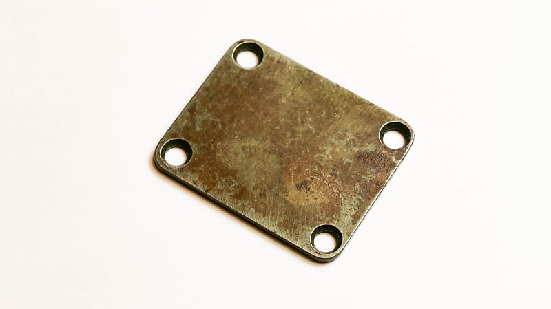AGP Telecaster Tele Neck Plate - Aged Relic Thick Steel | Reverb