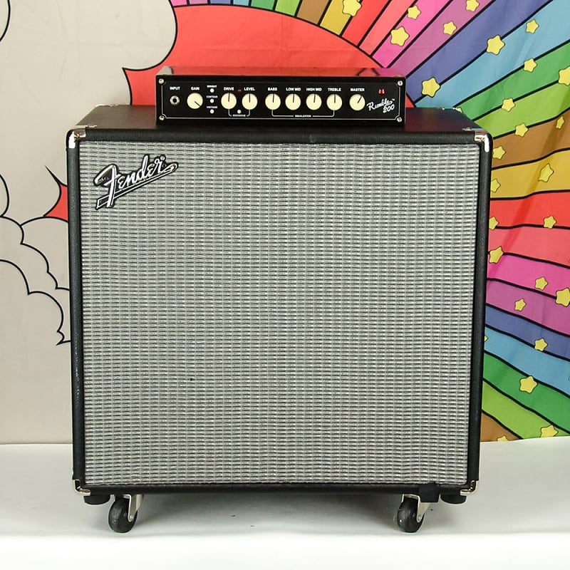 Used Fender Rumble 200 & 115 Cabinet Bass Head, Head & | Reverb