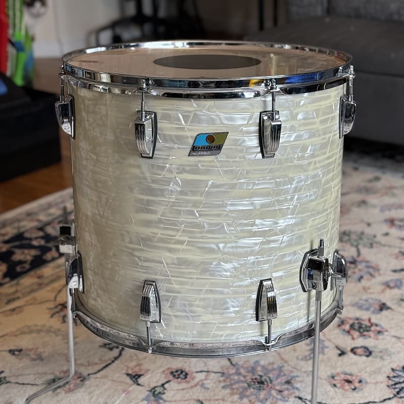 Ludwig 18”x16” clear 3ply Maple Floor Tom Early 70’s - White | Reverb