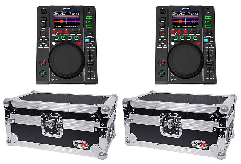 2) Gemini MDJ-600 Tabletop USB/CD Media Players DJ MIDI | Reverb