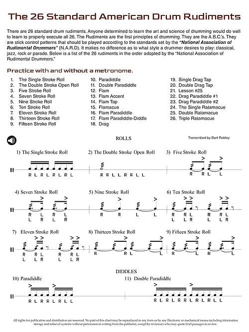 Asap Drum Rudiments Plus The 26 Rudiments As Adopted By The | Reverb