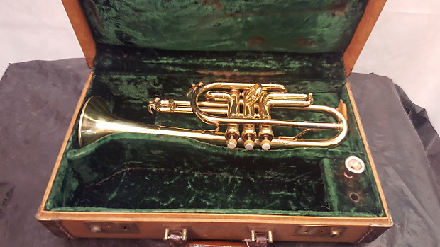 Buescher / Elkhart 57C Cornet circa 1950's Brass | Reverb