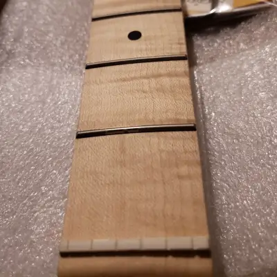 Warmoth Stratocaster Flame Maple Neck - Satin Nitro Finish | Reverb