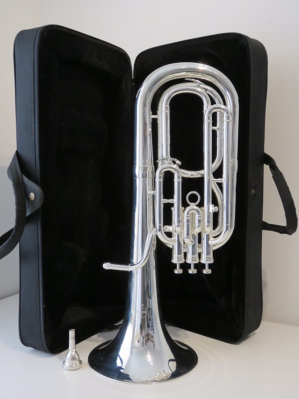 Besson BE1057 Silver Plated Baritone Horn with Case and | Reverb