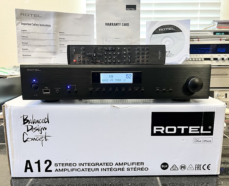 Rotel A12 120W 2.0 CH Receiver, Integrated Amplifier w/ | Reverb