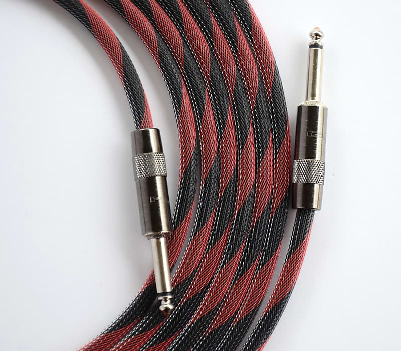 JS New 15 ft. Inst Cable Mogami 2524 G&H plugs, Red&Black | Reverb