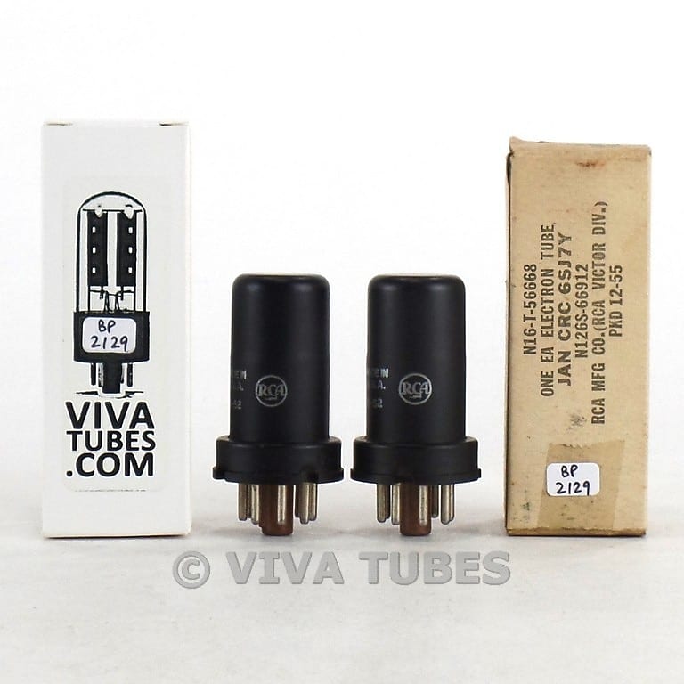 Tests NOS Date Matched Pair RCA USA JAN-CRC-6SJ7-Y Metal | Reverb UK