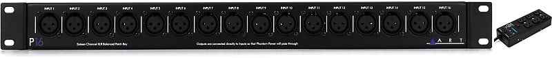 ART P16 16-channel XLR Balanced Patchbay Bundle with Furman | Reverb