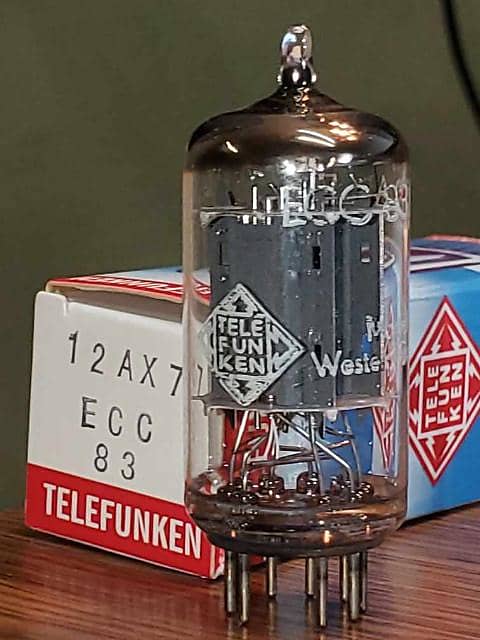 Telefunken 12AX7/ECC83 Tall Ribbed Plates Diamond Bottom | Reverb