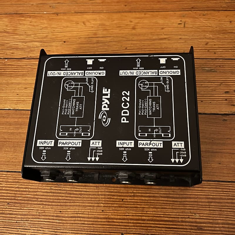 Pyle PDC22 Stereo Passive DI Box - 1/4'' Instrument To | Reverb