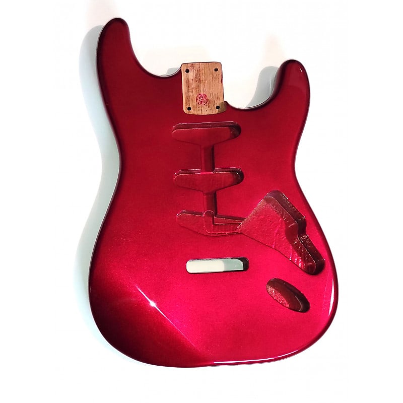 Metallic red Swamp Ash 3 pieces Body, Stratocaster SSS Style | Reverb