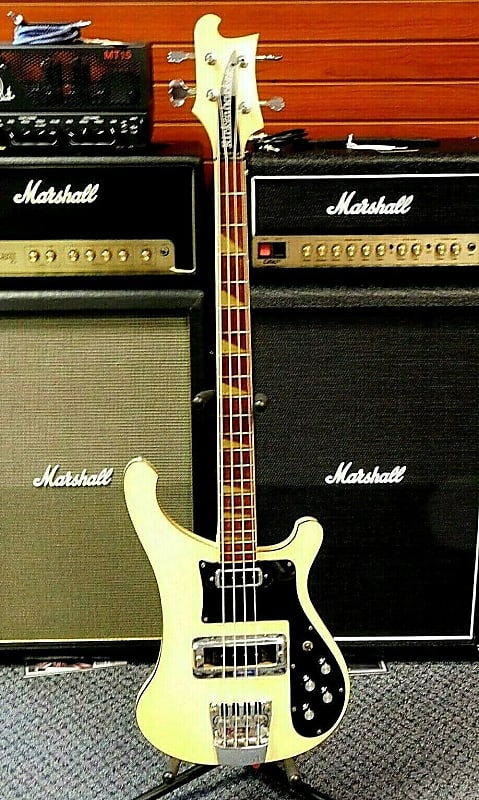 Rickenbacker 4001 Bass w/ Case! Ric-O-Sound! Aged White | Reverb