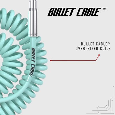 Bullet Cable 15′ Classic Seafoam Green Coil Cable | Reverb