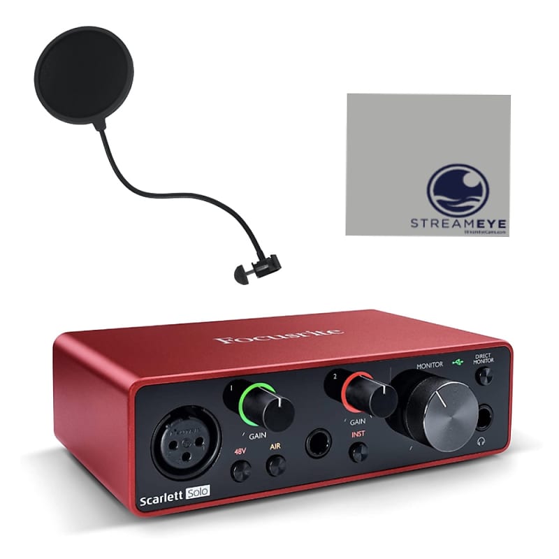 Focusrite Scarlett Solo 3G Audio Interface with Gator Pop | Reverb