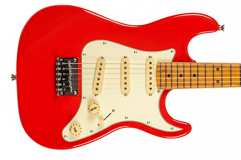 Jet JS-300-MINI-RD Red Roasted Poplar Stratocaster Electric | Reverb